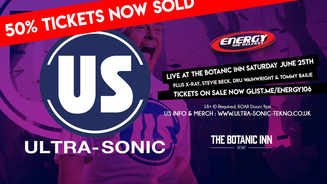 Ultra-Sonic Live At The Botanic Inn at The Botanic Inn, Belfast on Sat ...